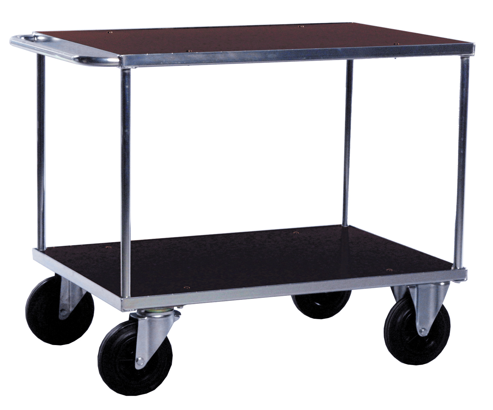 Ladvogn med 2 hylder elforsinket stor model | Med bremse | Stor | KM537-3B